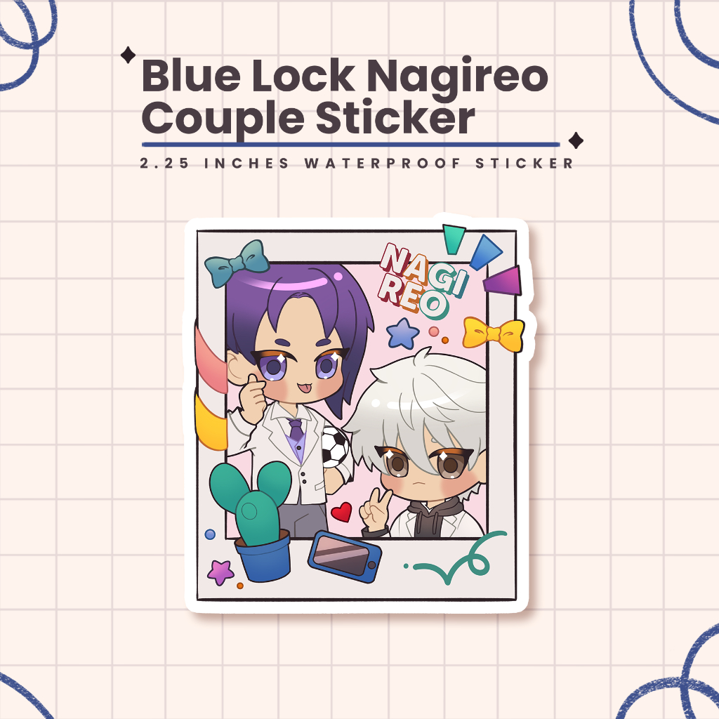 Blue Lock Nagireo Sticker | Nagi x Reo | Waterproof Laptop & Tumbler ...