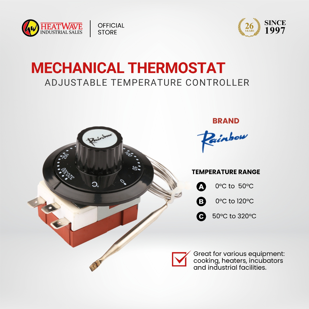 Rainbow Mechanical Thermostat (Korean Brand) for Cooking Equipment ...