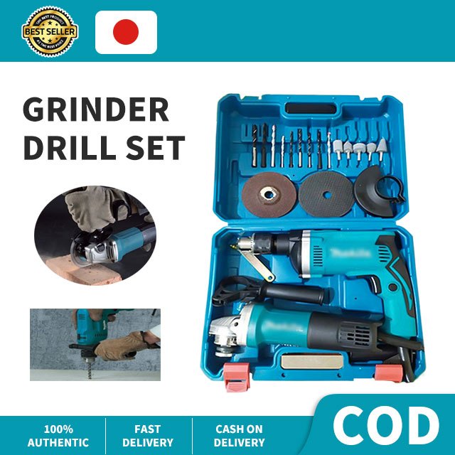 Powerful 2 In 1 Angle Grinder And Impact Drill Set HP1630 Drill ...