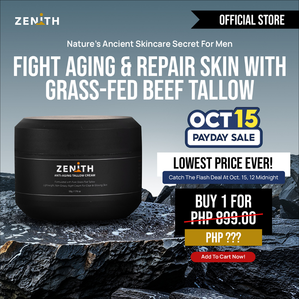 Zenith Anti-Aging Tallow Cream - Fights Aging, Acne, Dry Skin, Dark Spots - Made For Filipino ...