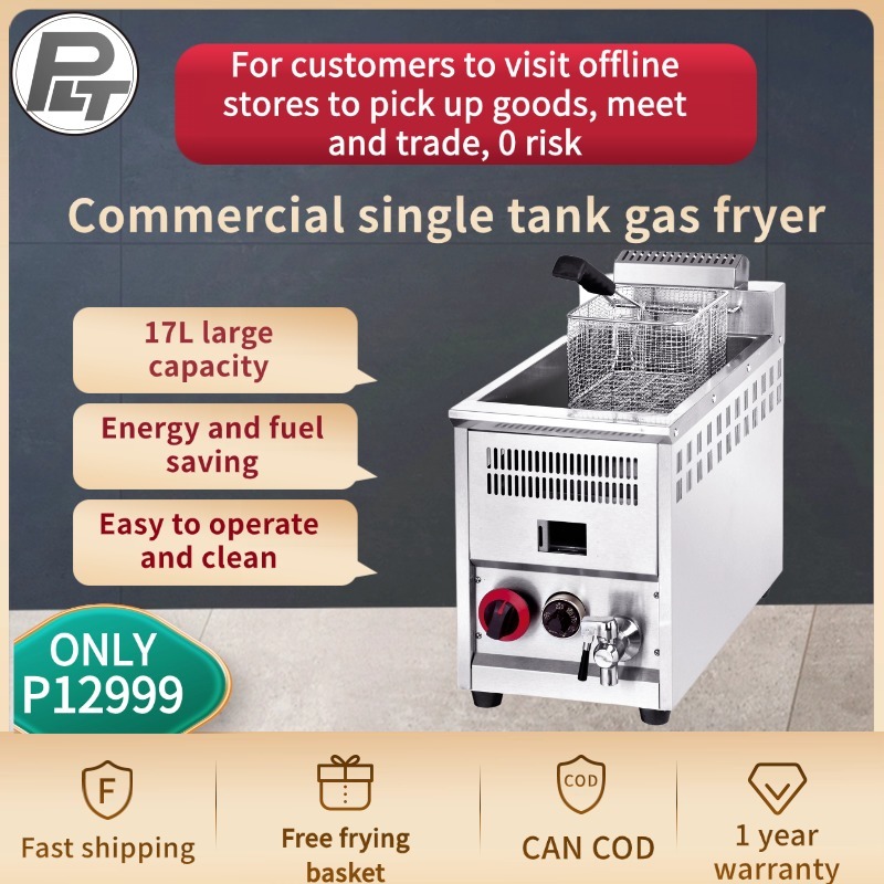 Commercial liquefied petroleum gas fryer with constant temperature ...