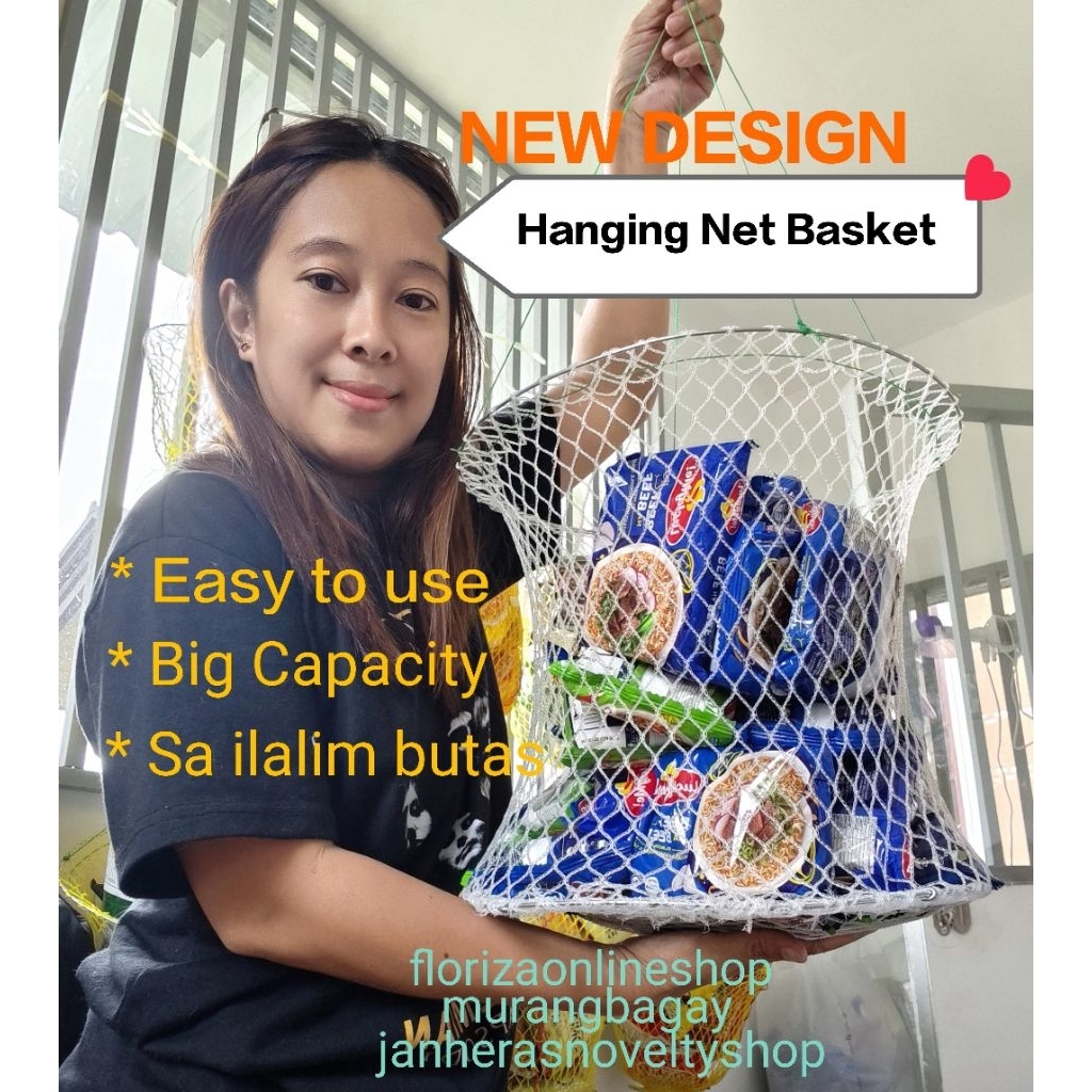 Easy to Use Round Hanging Net Basket for Sari Sari Store | Shopee ...