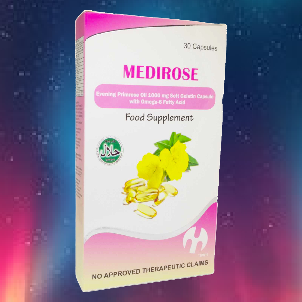 Evening Primrose Oil Dietary Supplement 1000mg 30s MEDIROSE | Shopee ...