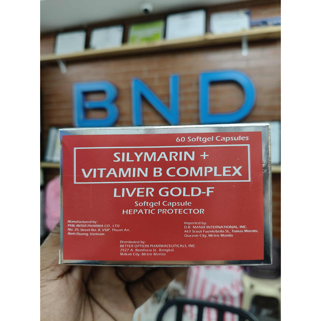 LIVER GOLD Silymarin + Vitamin B-Complex 40 Softgel Capsule | Shopee ...