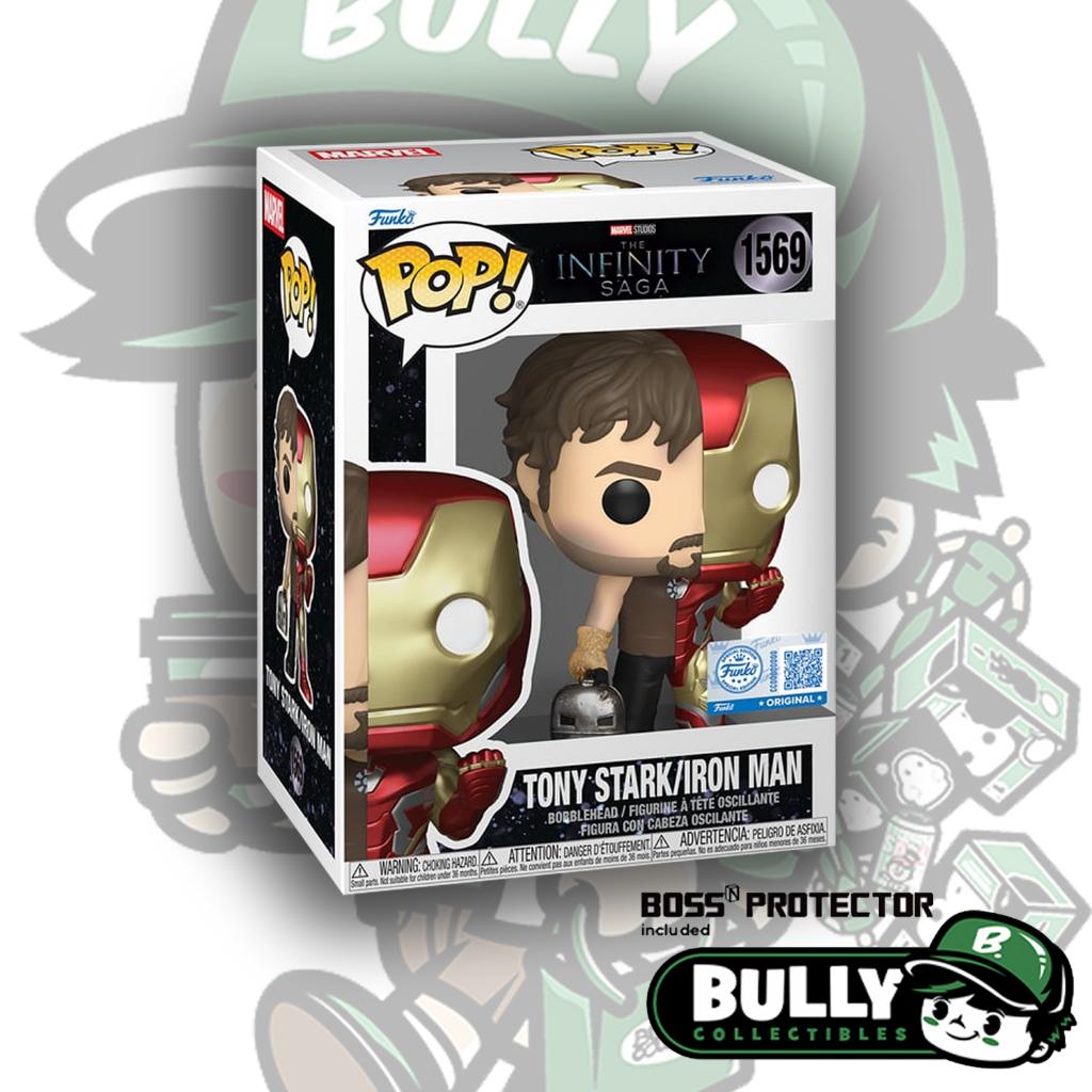 Funko POP! Marvel: Split - Tony Stark/Iron Man (FSE) 1569 With Boss ...