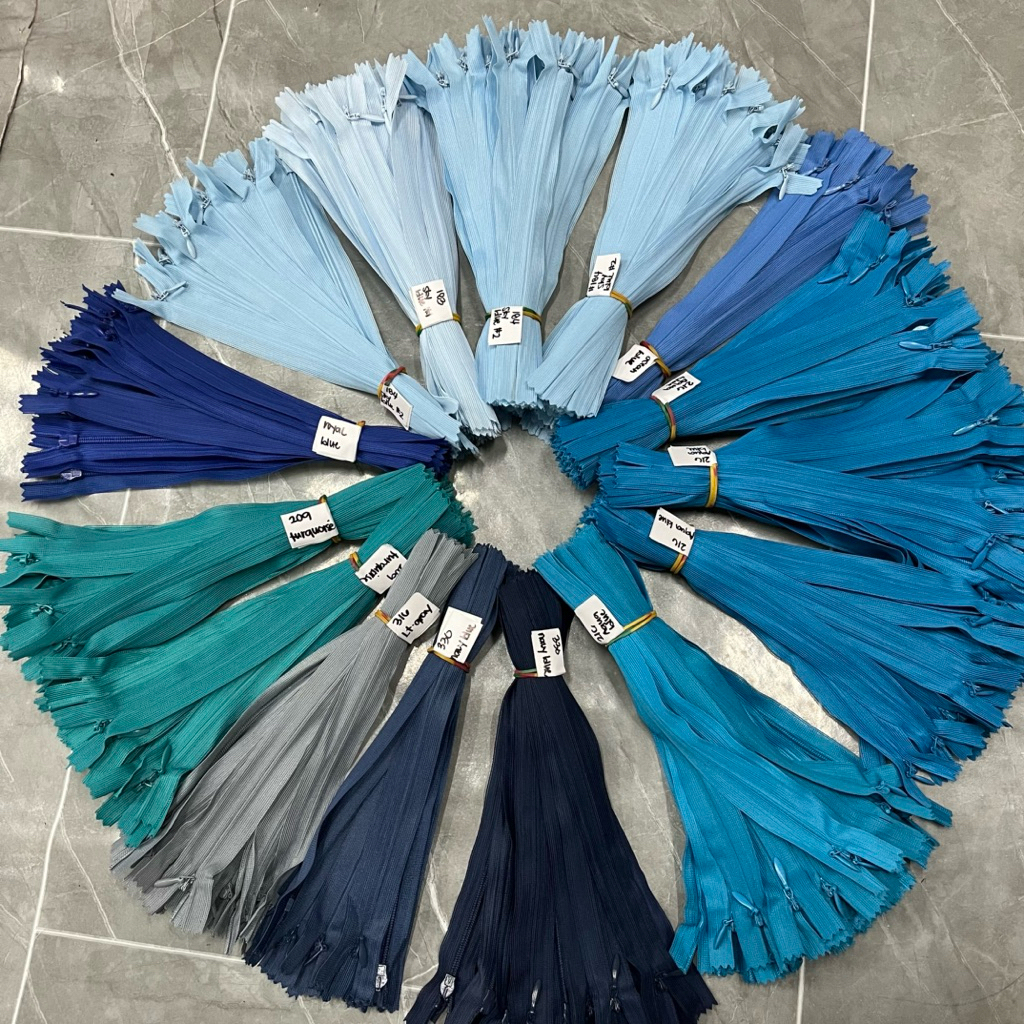 8" Invisible Zipper Blue Shades (Per 5 Pieces) | Shopee Philippines