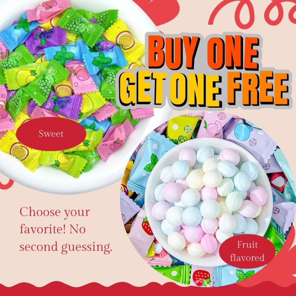 BUY 1 GET 1 - 1KG Oral aroma Mint candy Sugar Free Assorted Fruit ...