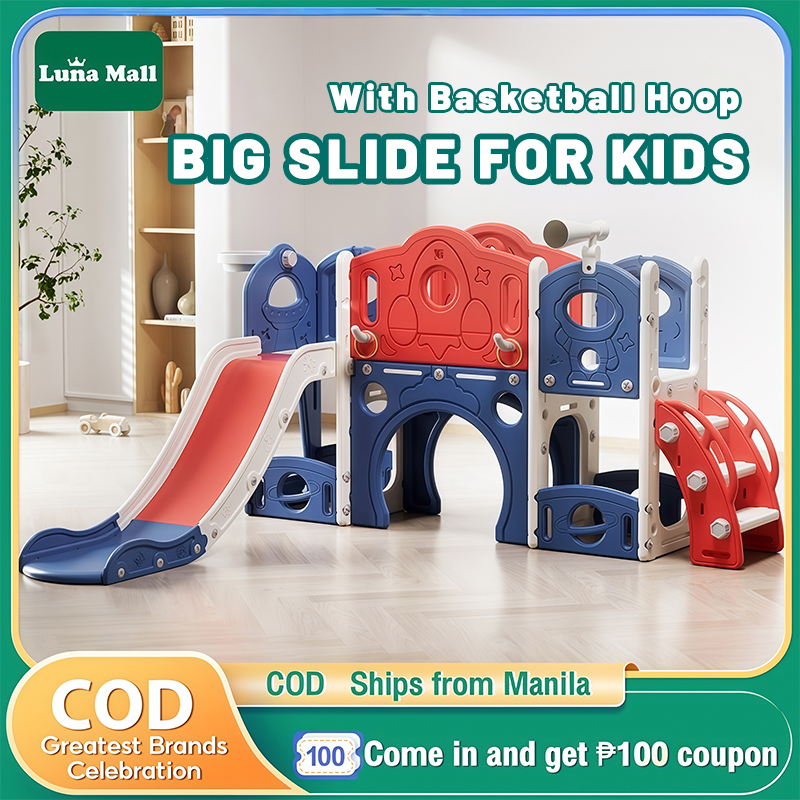 9 In 1Luxury Slide for Kids Slide for Kid Playground Basketball Slide ...