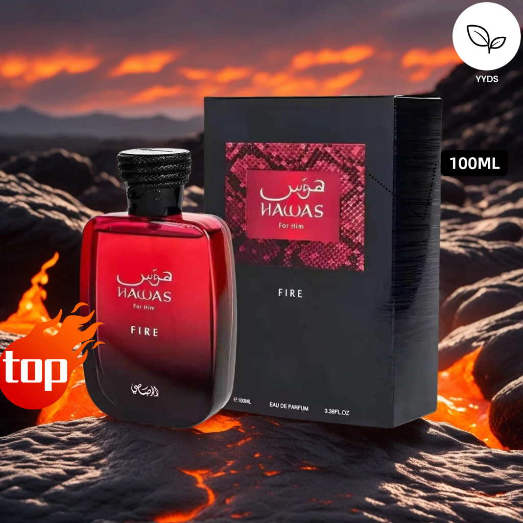 Hawas Fire Cologne By Rasasi for Men 3.3 oz - Eau De Parfum ...