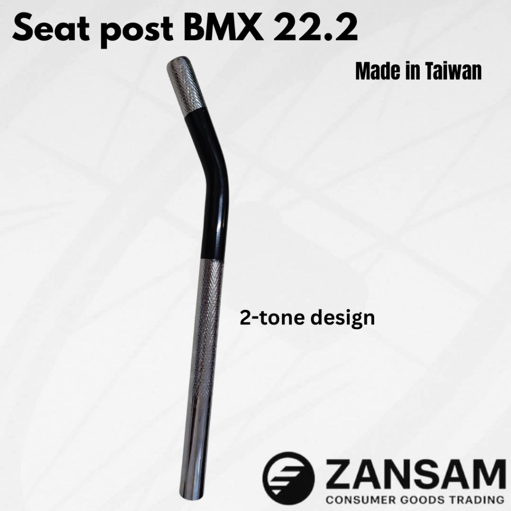 BMX Seat Post 22.2mm Steel Two-Tone Design | Made in Taiwan | Heavy ...