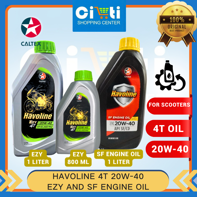 CITTI - HAVOLINE 4T 20W-40 EZY AND SF ENGINE OIL (800ML & 1 LITER ...
