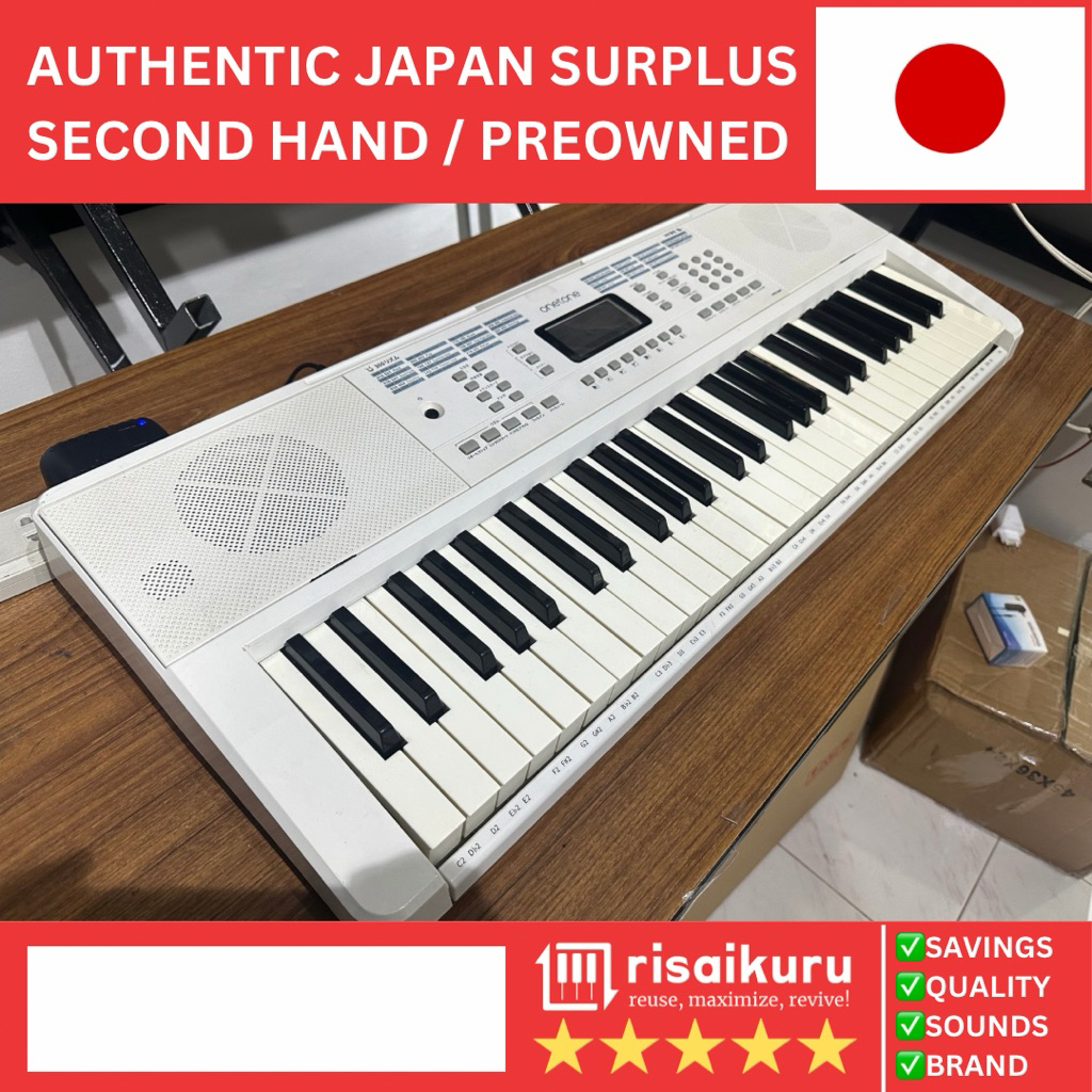 Onetone OTK-54N Portable Piano Keyboard Organ White 54 Keys Semi ...