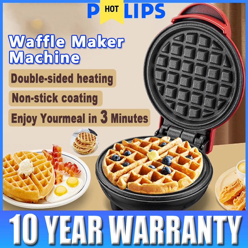 Mini Electric Waffle Maker Non-Stick Pan Circular Bakeware Pancake ...