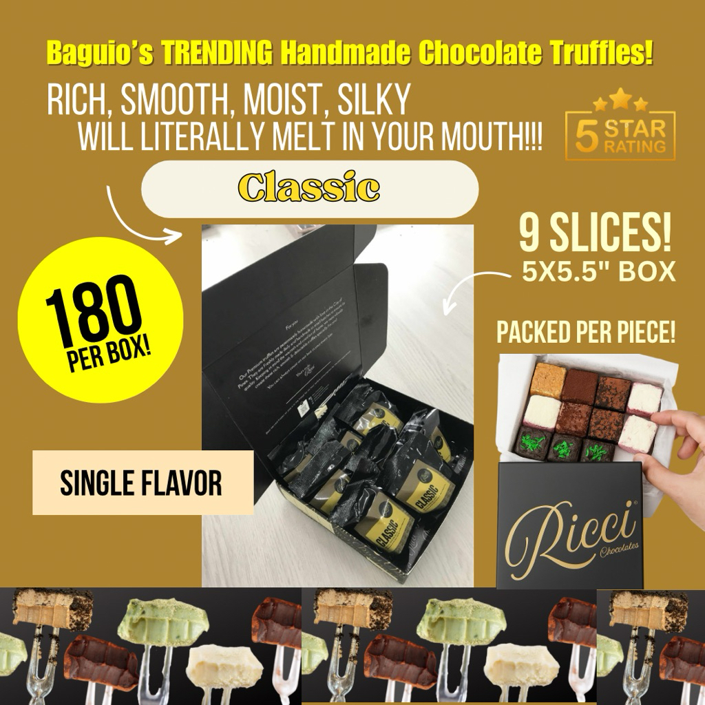 Classic Flavor (SINGLE FLAVOR) Baguio's famous chocolate truffles ...