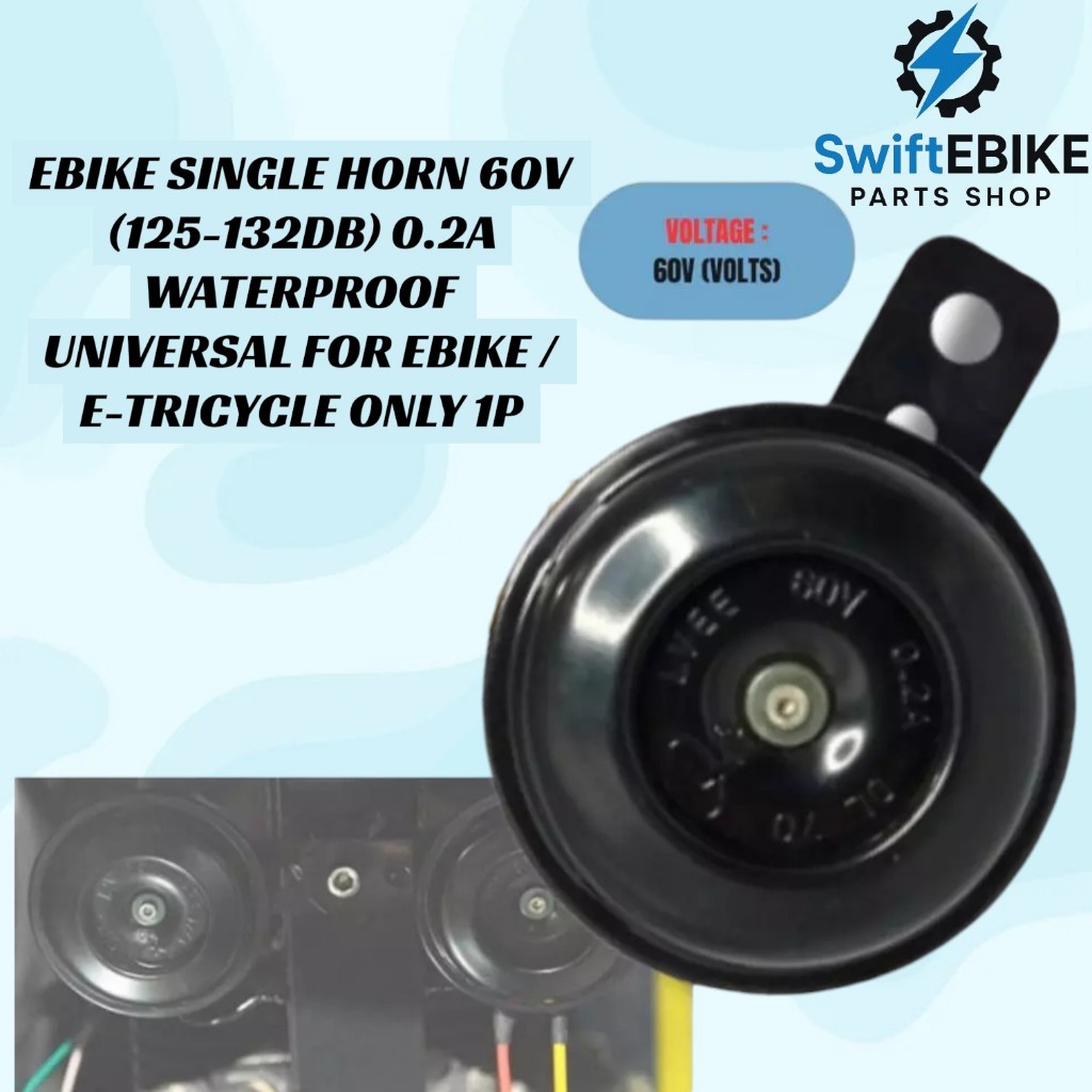 EBIKE SINGLE HORN 60V (125-132DB) 0.2A WATERPROOF UNIVERSAL FOR EBIKE ...