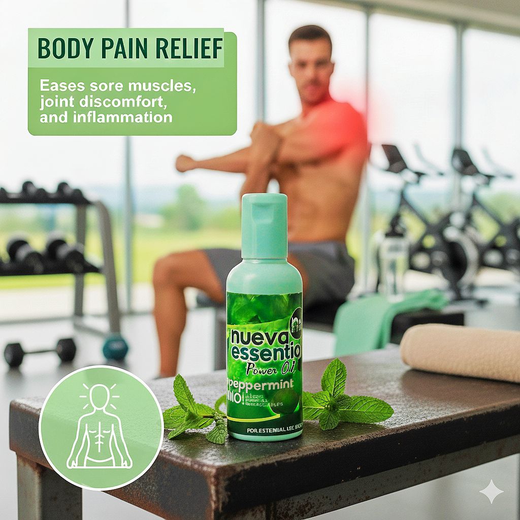 Peppermint Essential Oil Nueva Essentials 60 ml FDA Approved & Halal ...