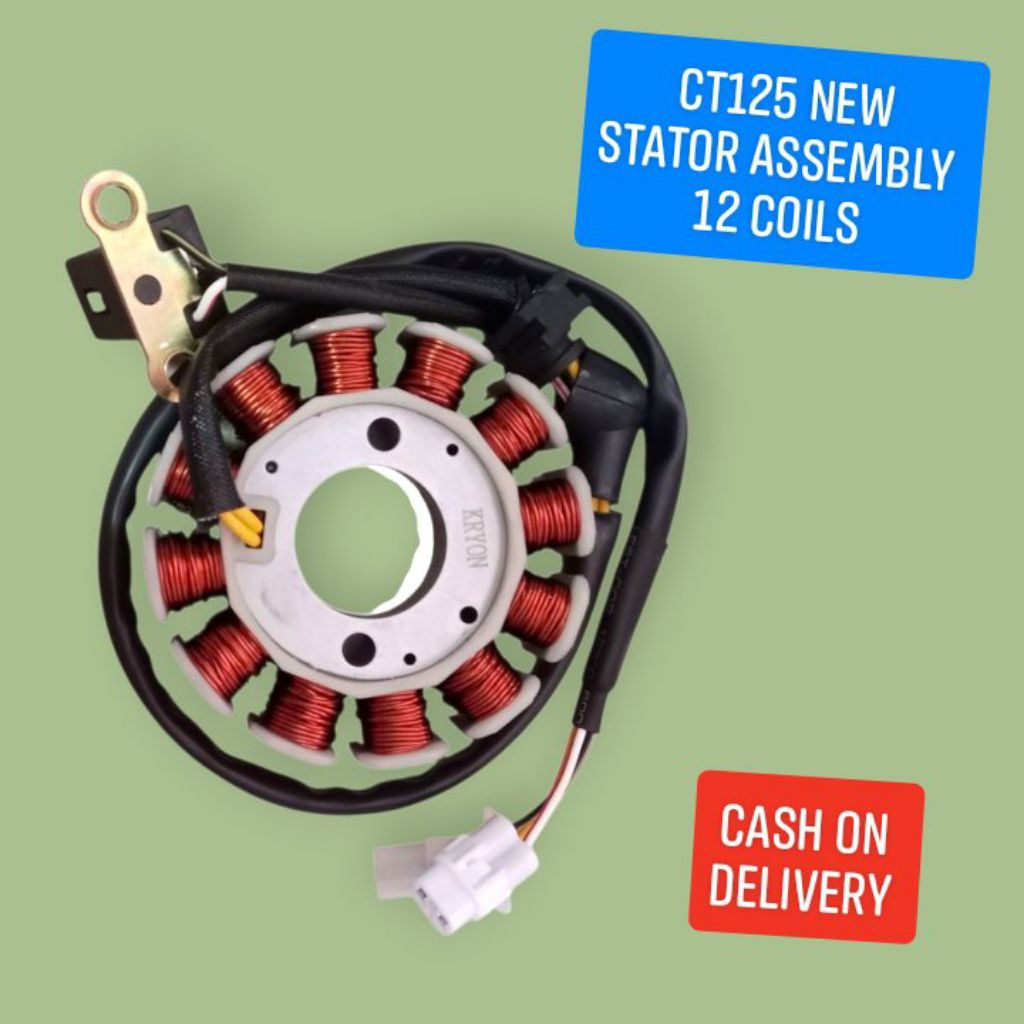 CT125 NEW MODEL STATOR ASSEMBLY (12 COILS) | Shopee Philippines