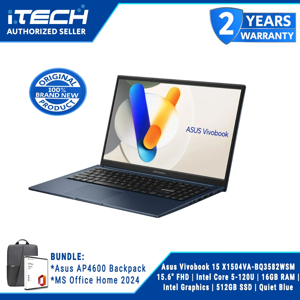 Asus Vivobook 15 X1504VA-BQ3582WSM 15.6" FHD | Intel Core 5-120U | 16GB ...