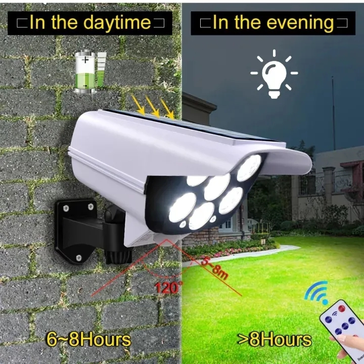 Solar Light Motion Sensor Security Dummy Camera Wireless Outdoor ...