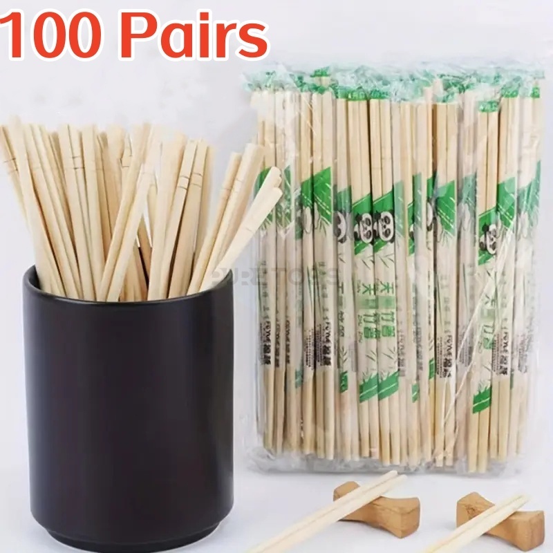 50Pairs disposable chopsticks bamboo chopsticks pack high-quality ...