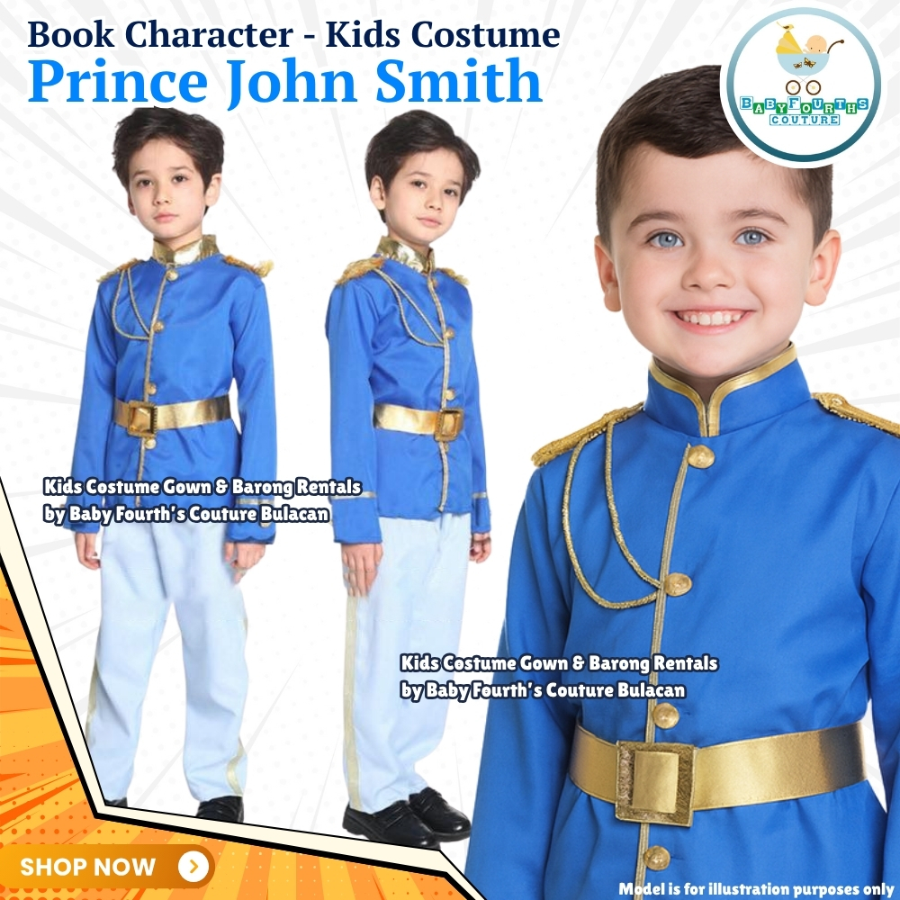 BFCM Book Character Movie Anime Prince John Smith Costume for Kids for ...