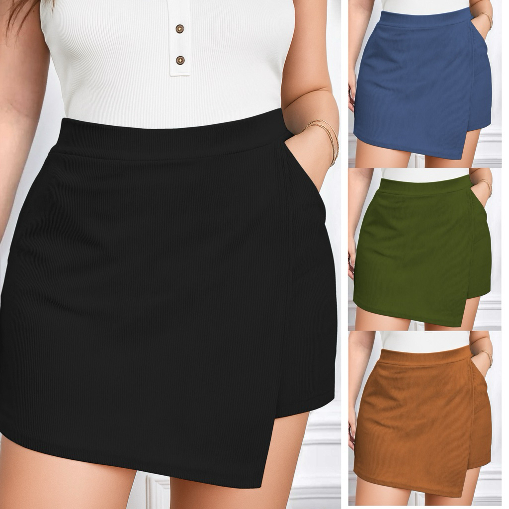 Corduroy Plus Size Skort with One Pockets 30-40 Waistline | Shopee ...