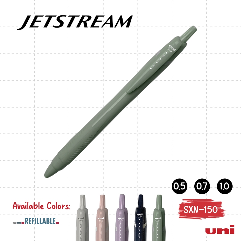 SXN-150 0.5mm & 0.7mm Soft Color Barrel Jetstream Retractable Gel Pen ...