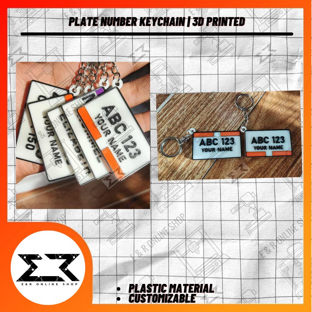 Plate Number KeyChains 3D Printed | Shopee Philippines
