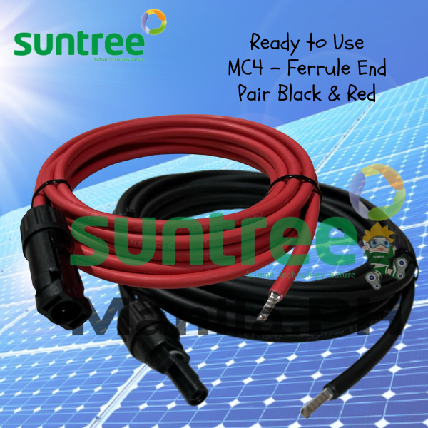 Suntree 4mm2 6mm2 Solar PV Cable 5 10 Meters MC4 Single Core Pair DC ...