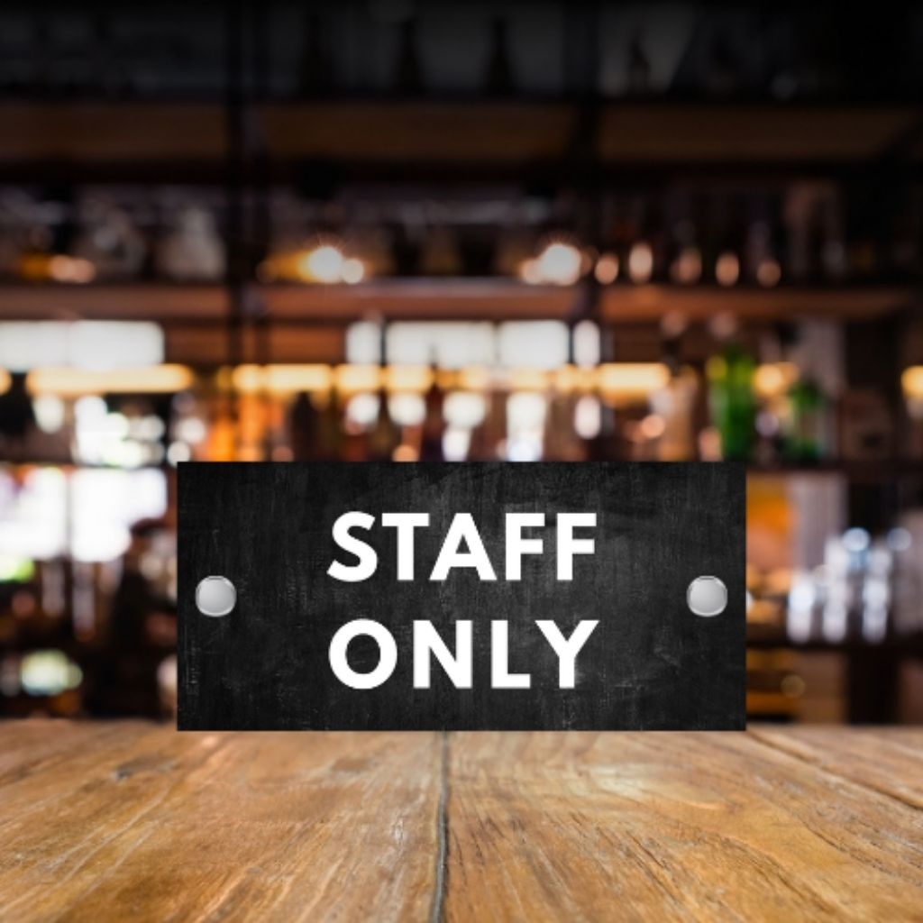 Staff Only Signage - Sintraboard Signage for Restaurant | Shopee ...