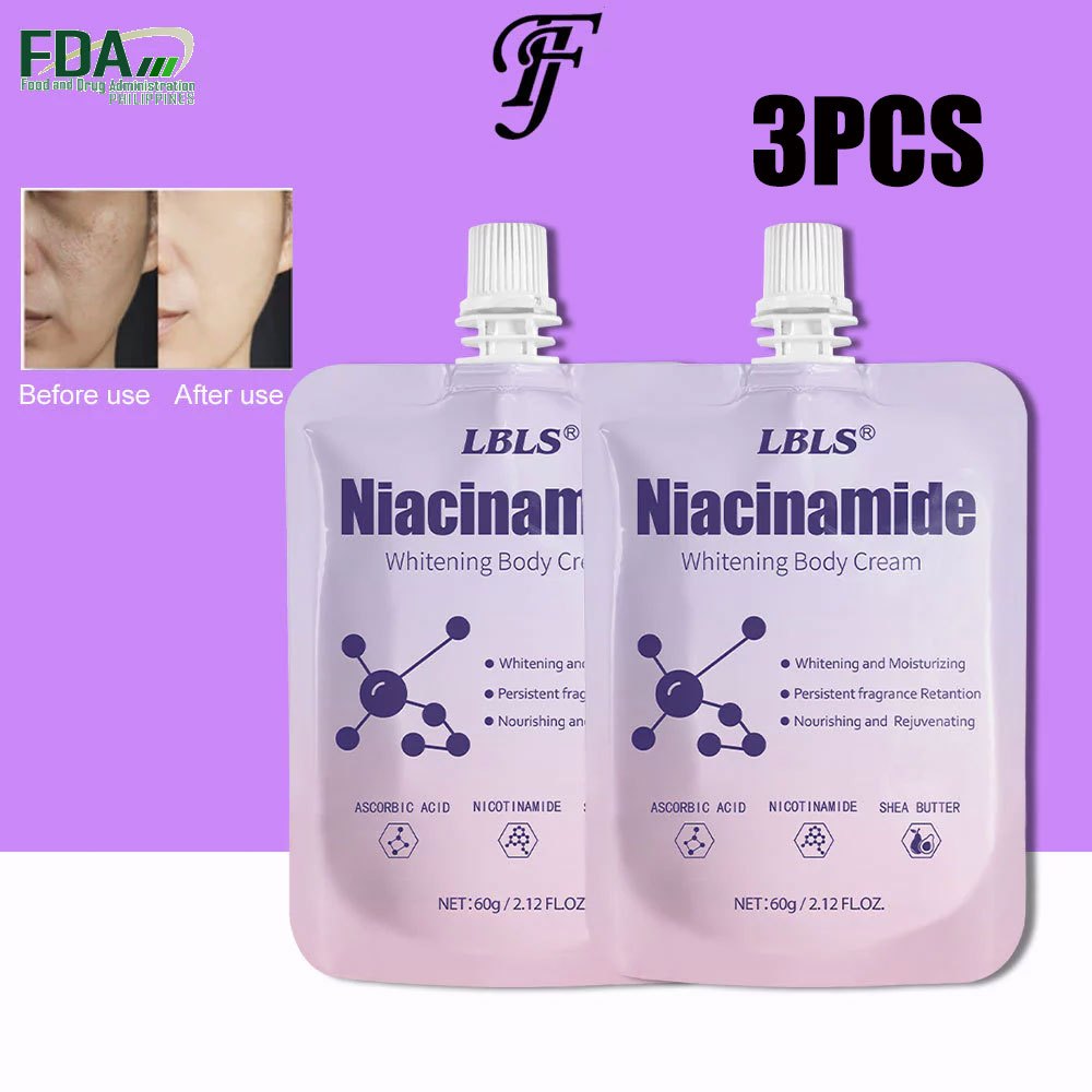 FJ 3PCS Niacinamide Whitening Body Lotion Cream Remove Melanin ...