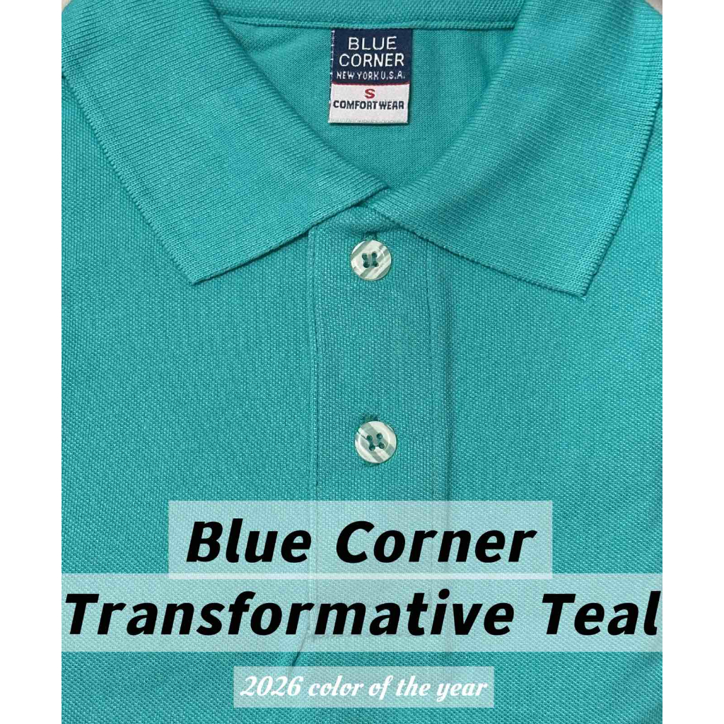 Blue Corner Men's Polo Shirt 2026 Color of the Year 'Transformative ...