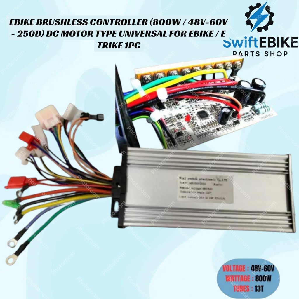 EBIKE BRUSHLESS CONTROLLER (800W / 48V-60V - 250D) DC MOTOR TYPE ...
