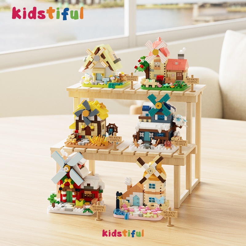 Windmill Street View Building Blocks Assembling Toy Mini Bricks House ...