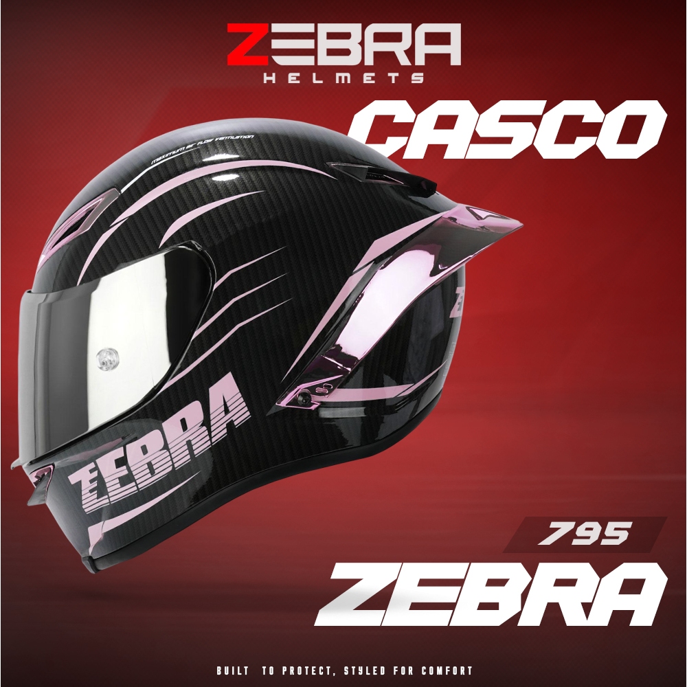 ZEBRA 795 Motorcycle Full Face Helmet Single Visor | Shopee Philippines