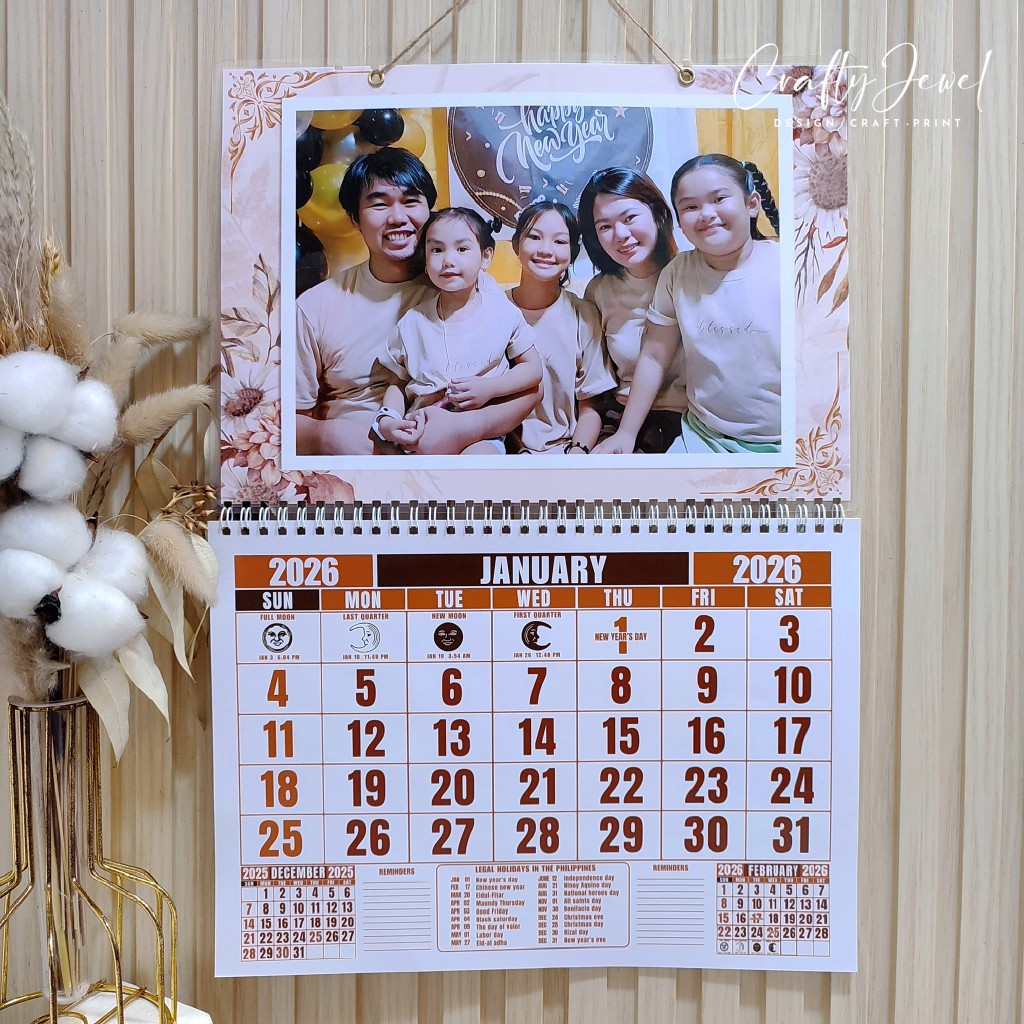 PERSONALIZED CALENDAR LAMINATED COVER | Shopee Philippines