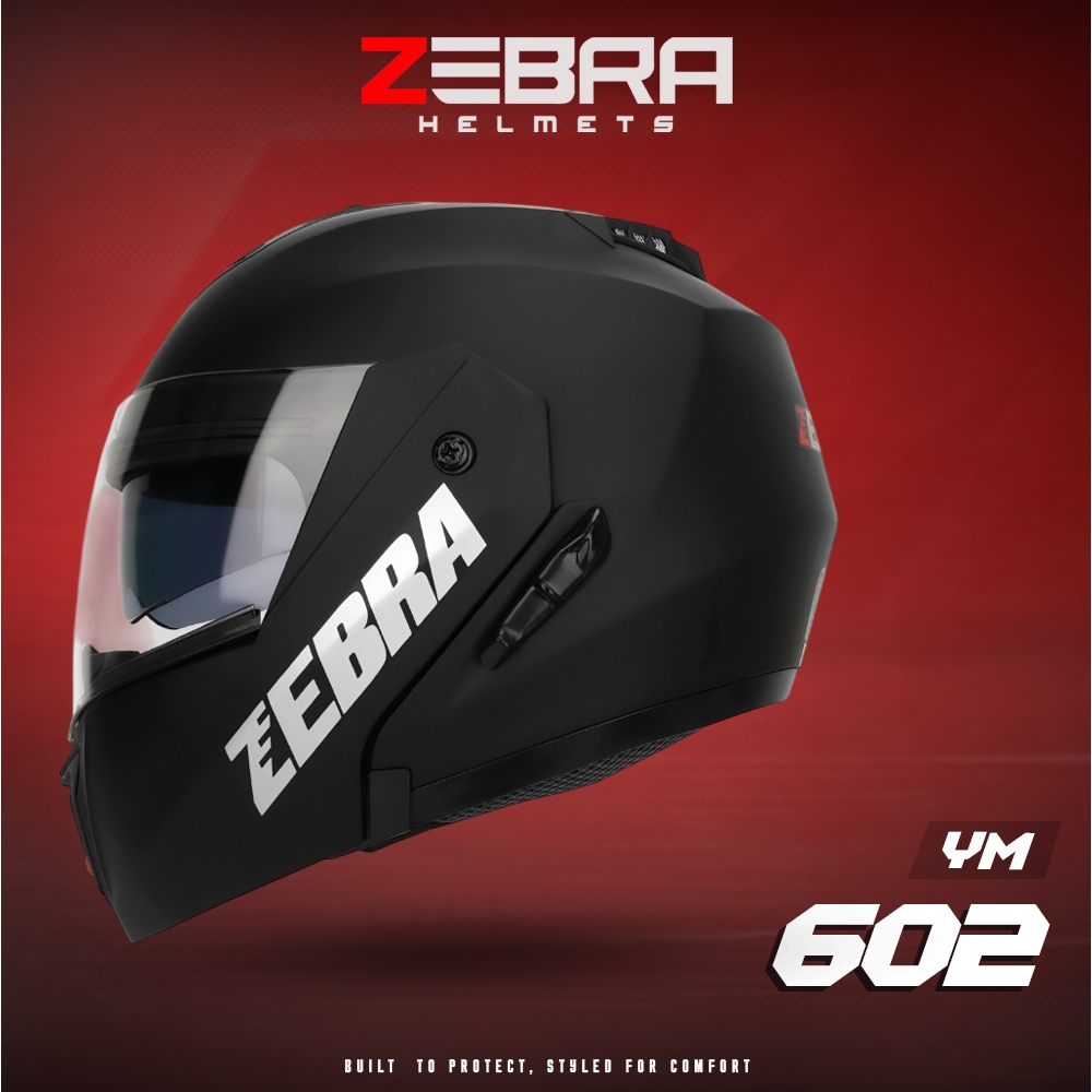 Zebra YM-602 Modular Helmet Dual Visor For Men And Women Motorcycle ...