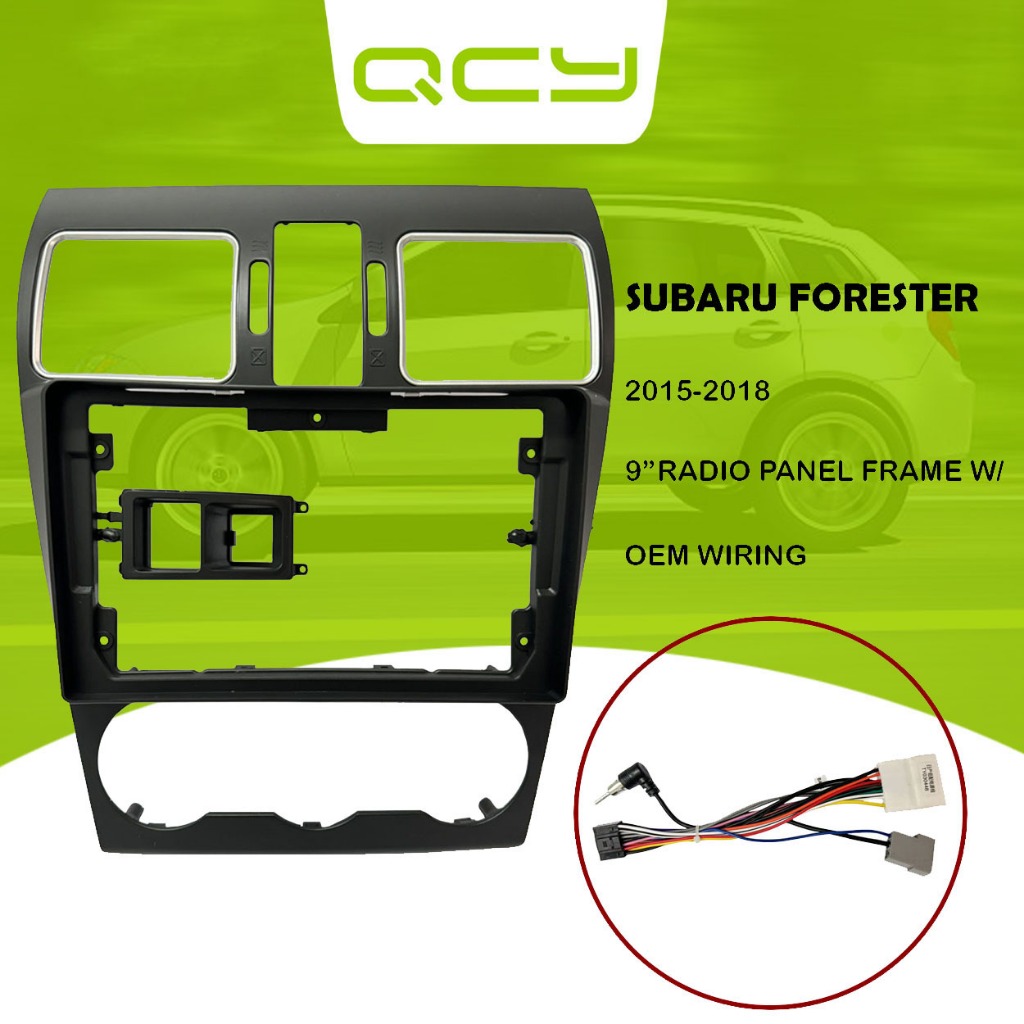 QCY 9" Android 2DIN Stereo Fascia Frame Panel For Subaru Forester 2015 ...