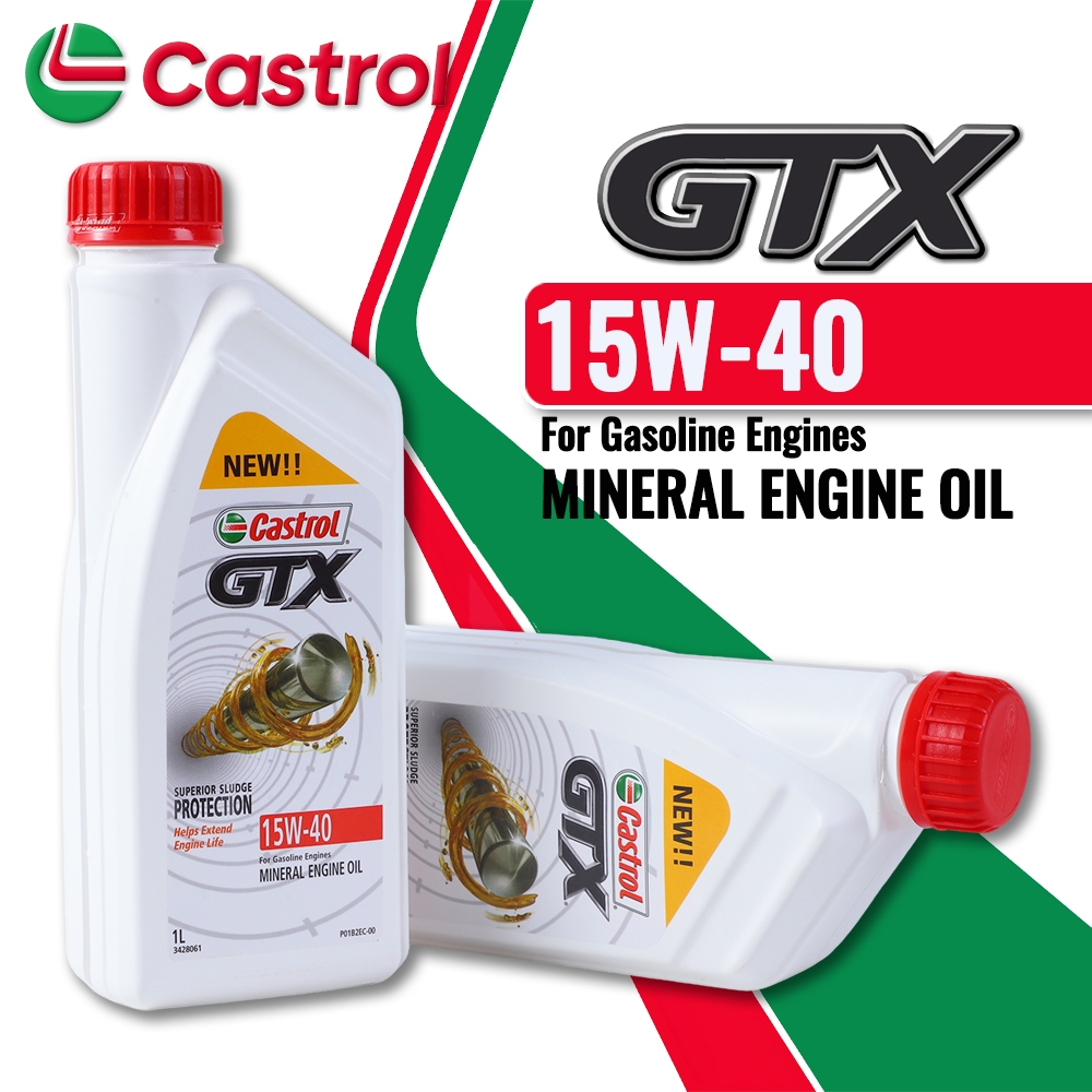 Castrol GTX Engine Oil 15W-40 1L API SN/CF For Gasoline Engines Mineral ...