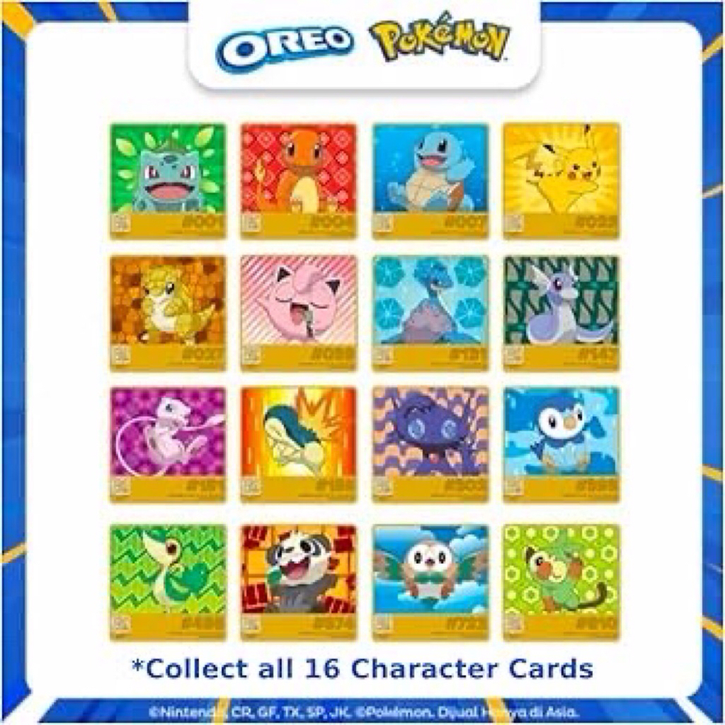 POKEMON X OREO COLLECTIBLE CARDS | Shopee Philippines