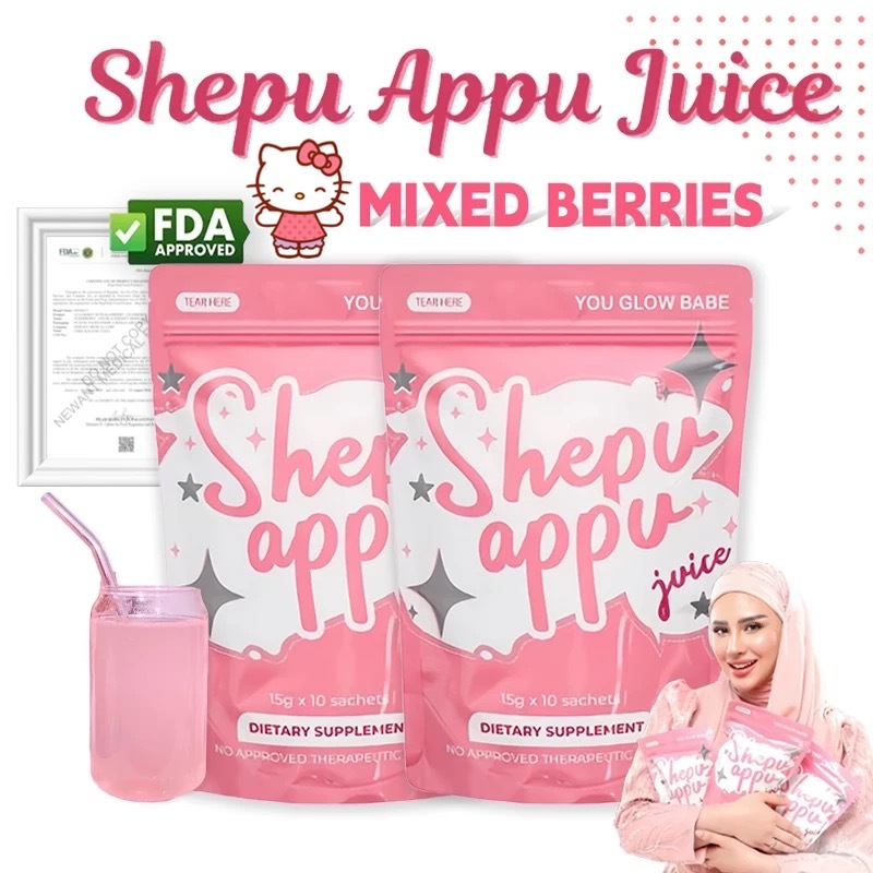 Shepu Appu Juice by You Glow BAbe 10sachets Glutathione | Shopee ...