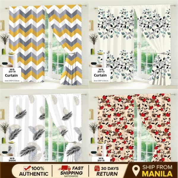 Size 100x210cm Curtains 1PCS Kurtina For Home Pang Lababo Curtain For ...