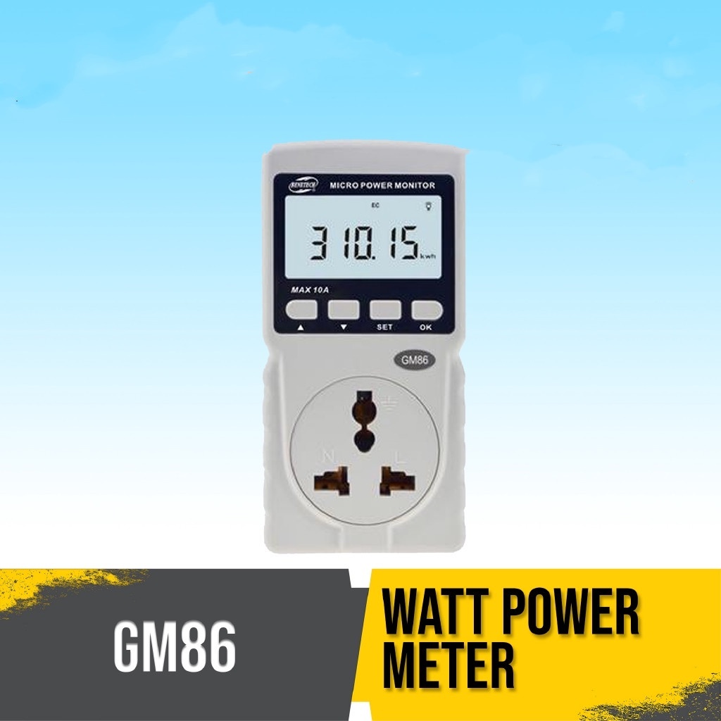 Benetech GM86 Watt Meter Power Meter Monitor Wattage Monitor Kill-A ...