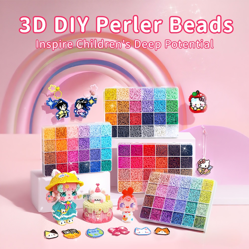 14000 PCS DIY Perler Fuse Beads Set Bead Fusing Kit DIY Perler Beads ...