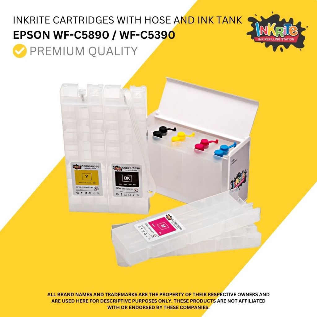 Inkrite Refillable Cartridge with Hose and Ink Tank for WF-C5890 WF ...