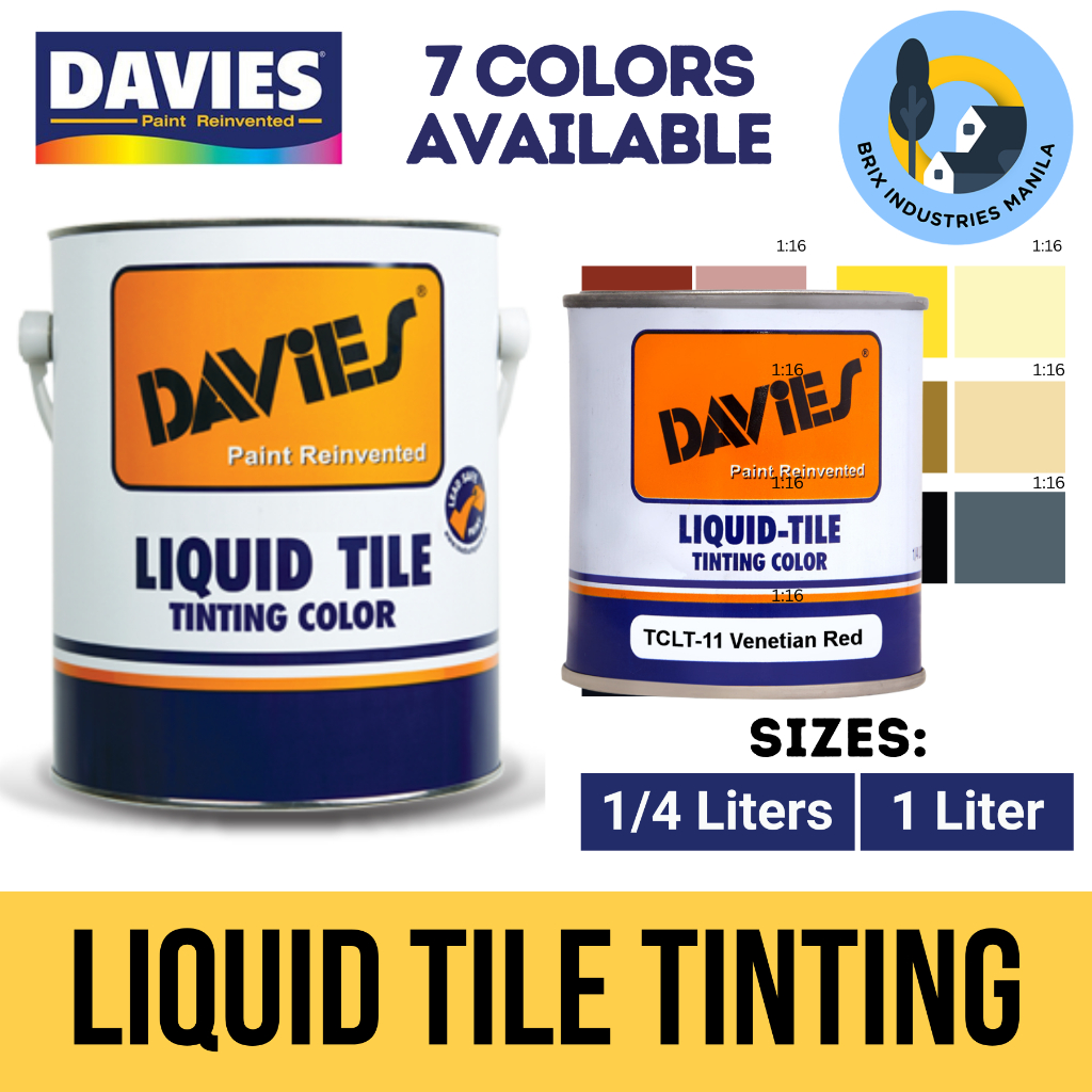 Davies Liquid Tile 100% Acrylic Tinting Color Solvent-Based 1/4 Liter ...