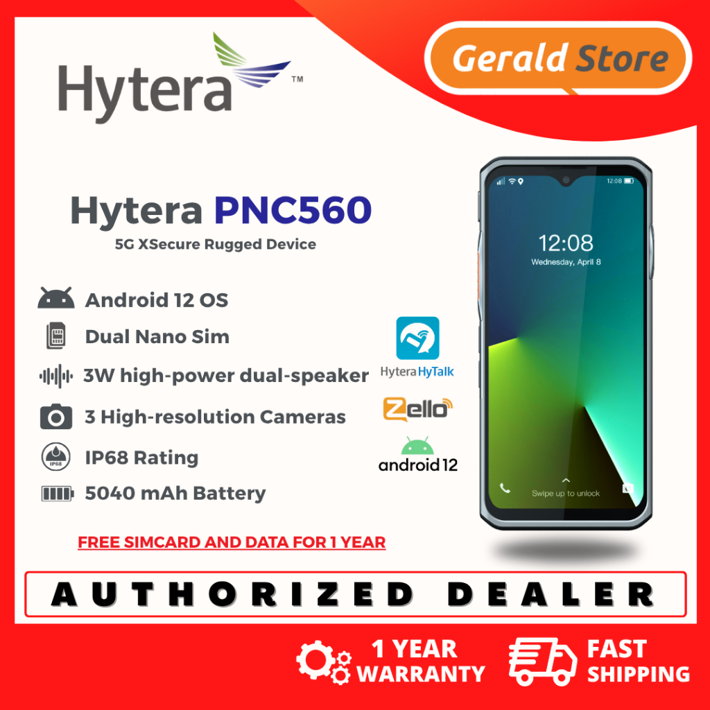 Hytera PNC560 - XSecure Rugged IP68 Android Smartphone Radio | Shopee Philippines