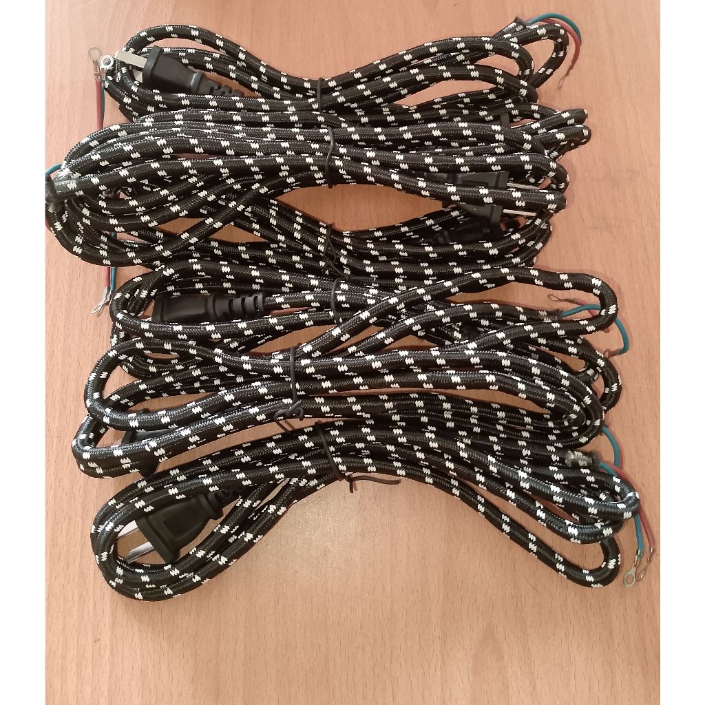 Flat Iron Cord Heavy Duty 1.5Meters cloth and Rubber WITH BUSH | Shopee ...
