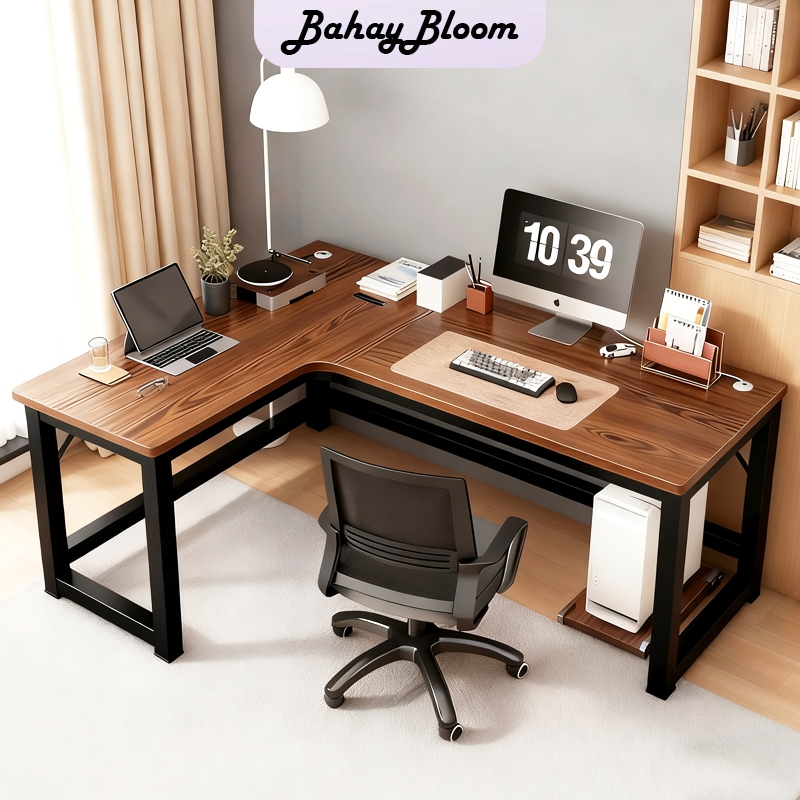 L-Shaped Desk Corner Study Desk Reading Desk Gaming Desk Computer Desk ...