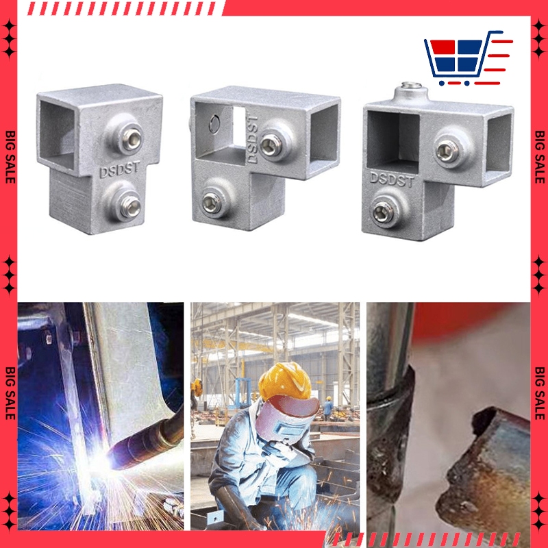 25x25mm Galvanized Steel Square Tube Tee Connector Shelf Stable Fixing ...